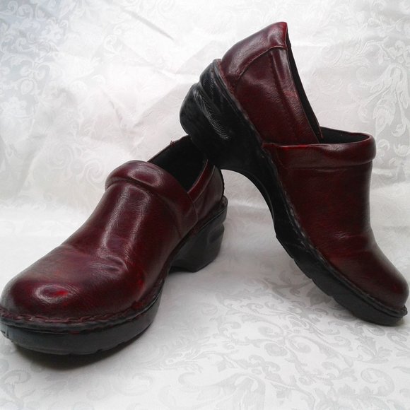 b.o.c. | Shoes | Boc Peggy Clogs Deep Crimson Red Lightweight Rubber ...